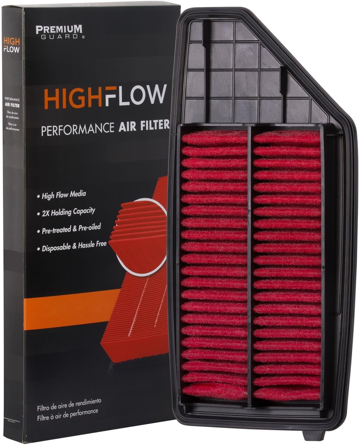 HIGHFLOW High Performance, Pre-Oiled Disposable Engine Air Filter ...