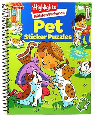 HIGHLIGHTS: Pet Sticker Puzzles: Over 280 Stickers to Find Hidden ...