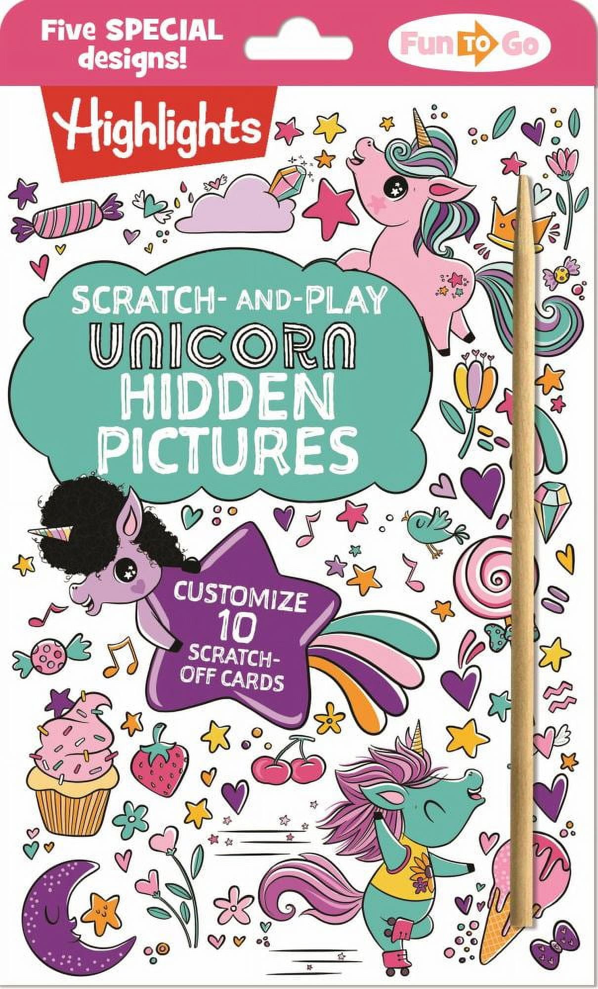 Scratch-And-Play Unicorn Hidden Pictures, 10 pages (Paperback ...