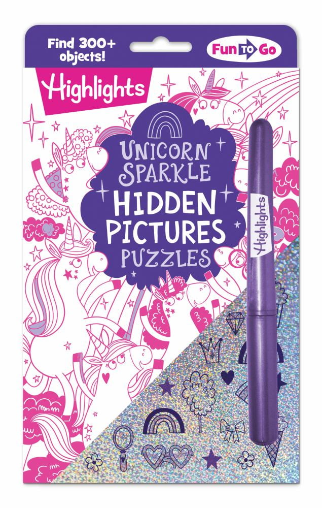 HIGHLIGHTS: Unicorn Sparkle Hidden Pictures Puzzles: Find over 300 ...