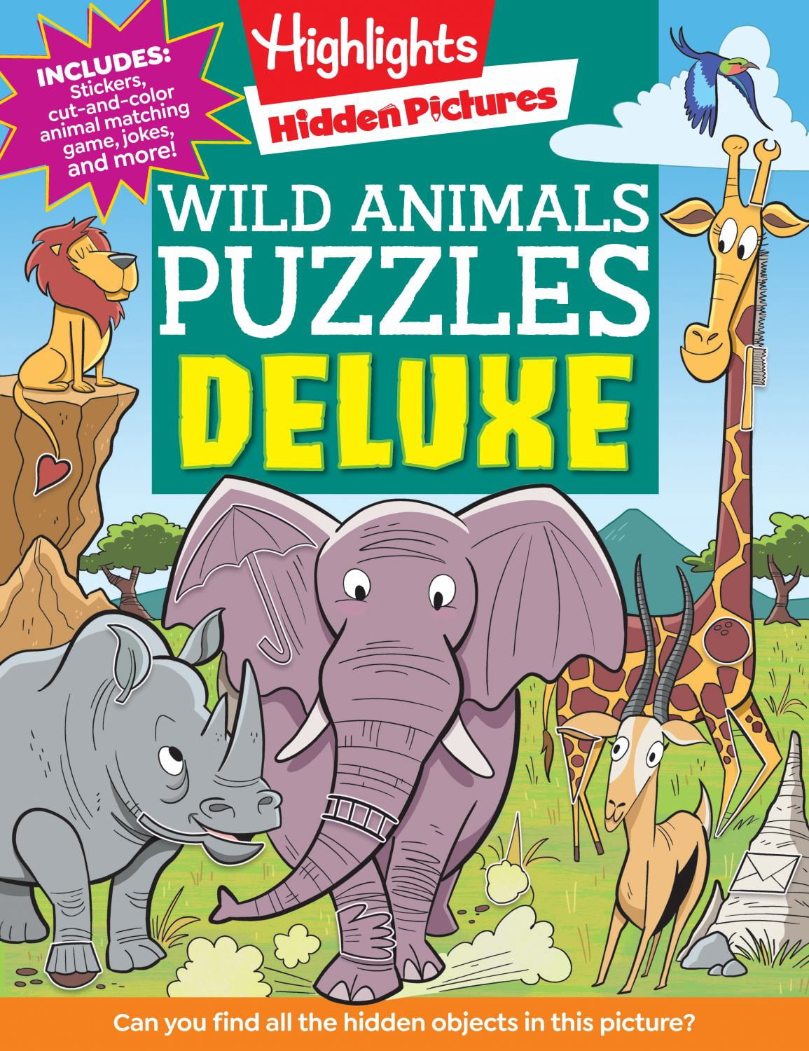 Wild Animals Puzzles Deluxe: Roaring Fun with over 50 Hidden Pictures ...