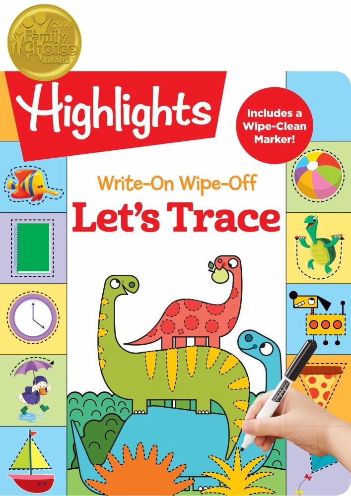 HIGHLIGHTS: Write-On Wipe-off Let's Trace: Dry Erase Letter Tracing ...