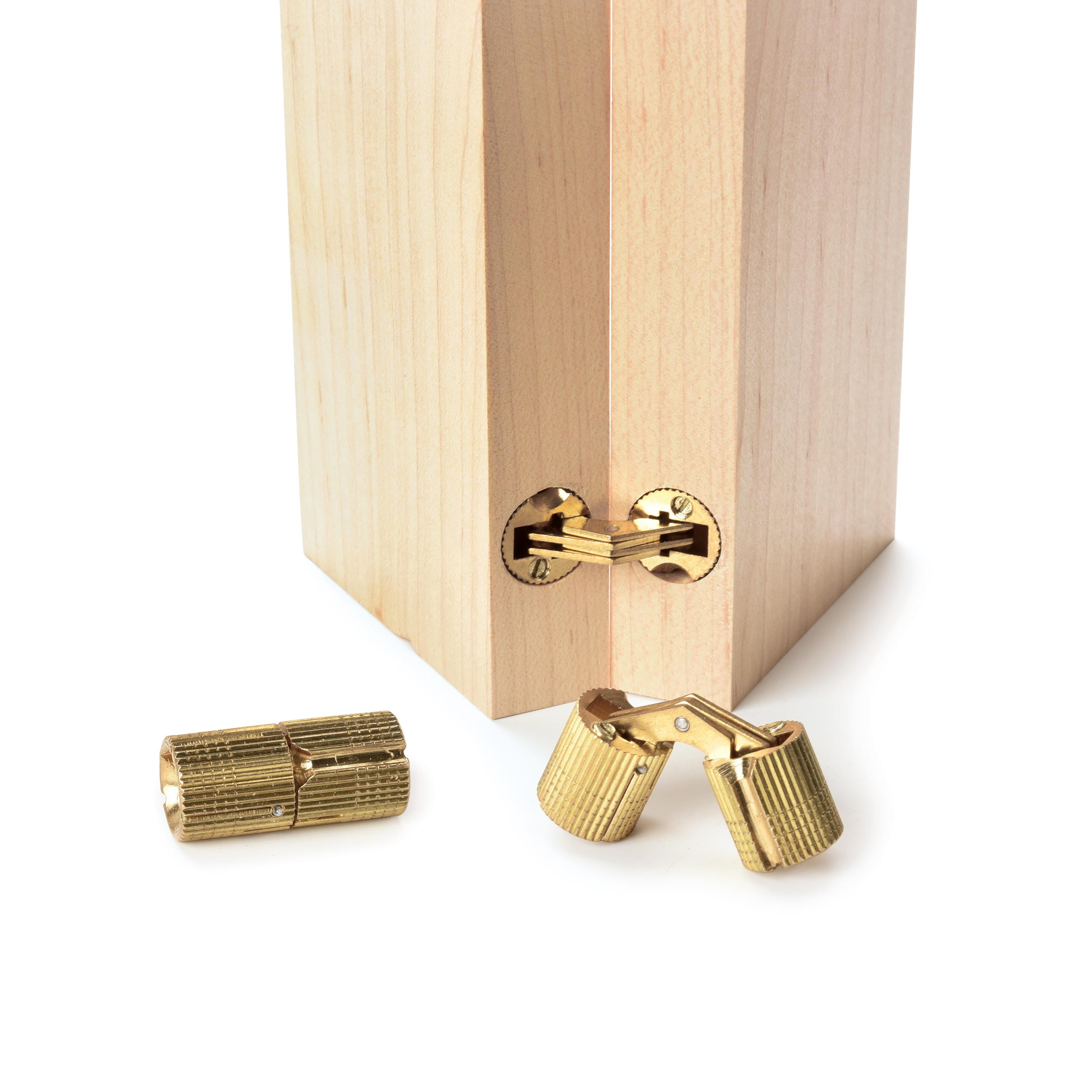 HIGHPOINT Barrel Hinge for 3/4" Panels: Brass-Plated Steel Hardware for ...