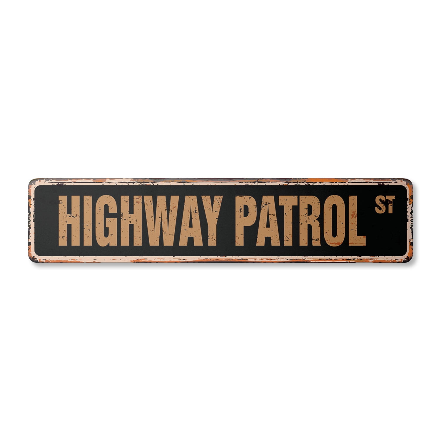 HIGHWAY PATROL Vintage Aluminum Street Sign cop car lights street ...