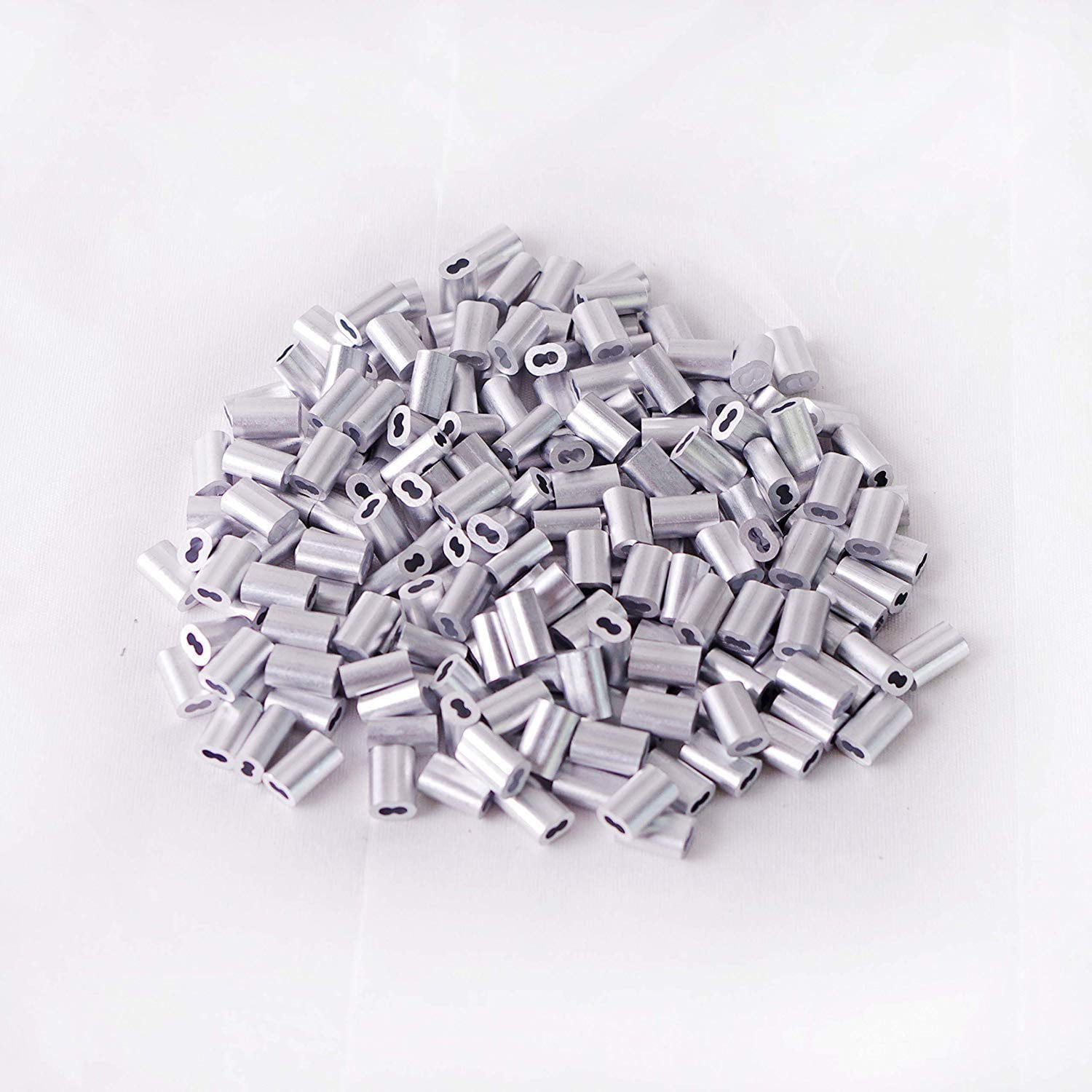 HIGOOD 1/16 Cable Ferrule 200PCS, Aluminum Crimping Loop Sleeve for ...