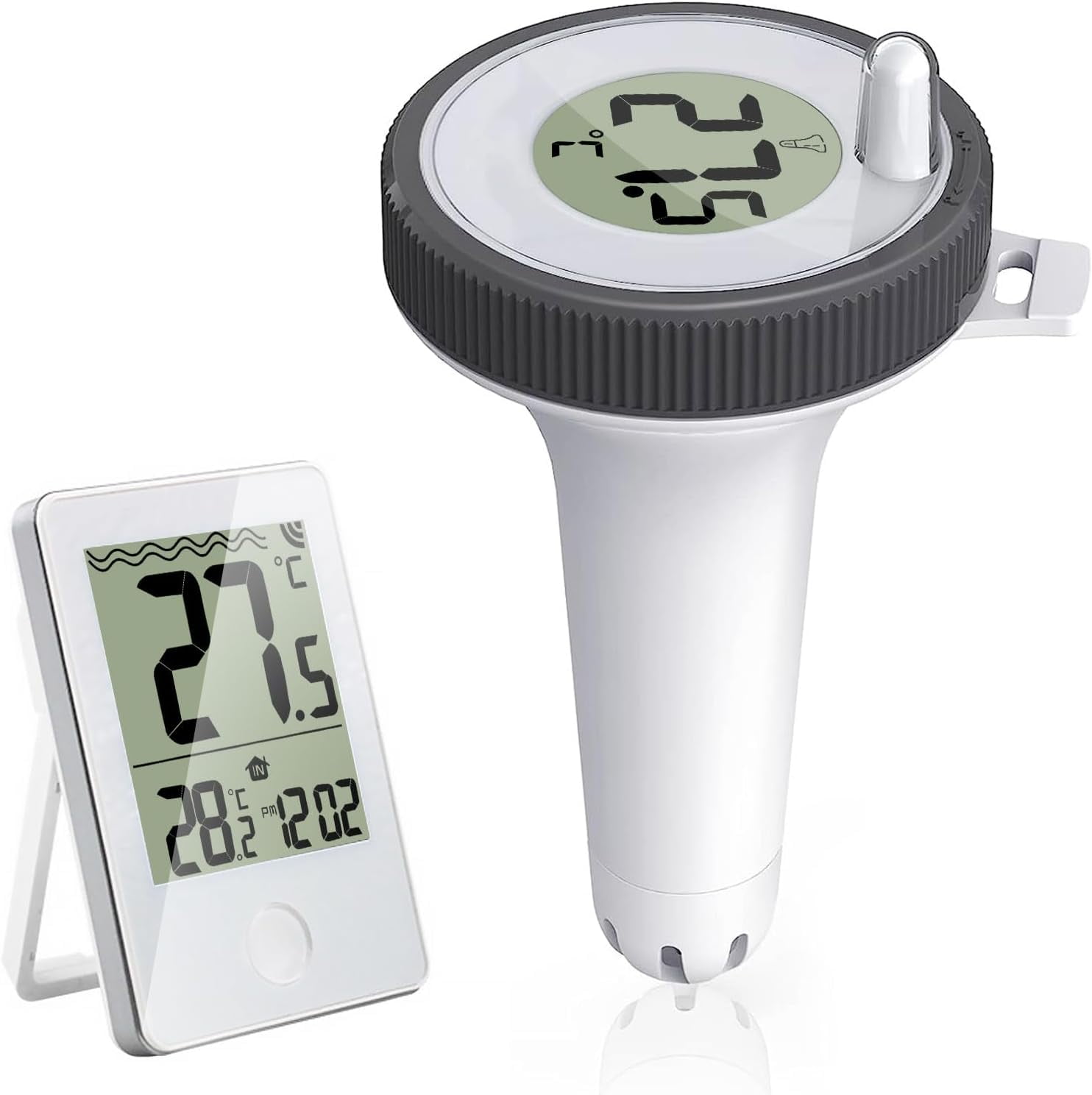 HIJJPS Wireless Pool Thermometer Floating Easy Read,Digital Pool ...