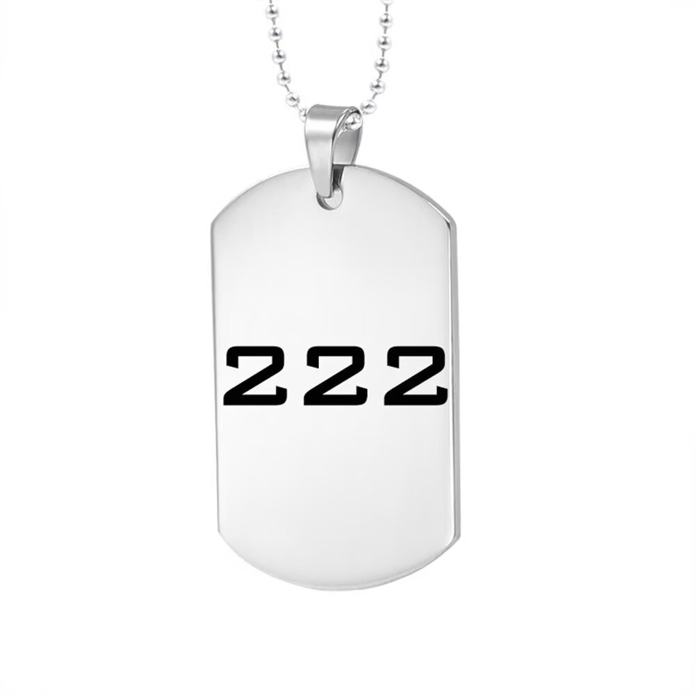 HIJONES Angel Number Necklace for Women Men 222 Stainless Steel Layered ...