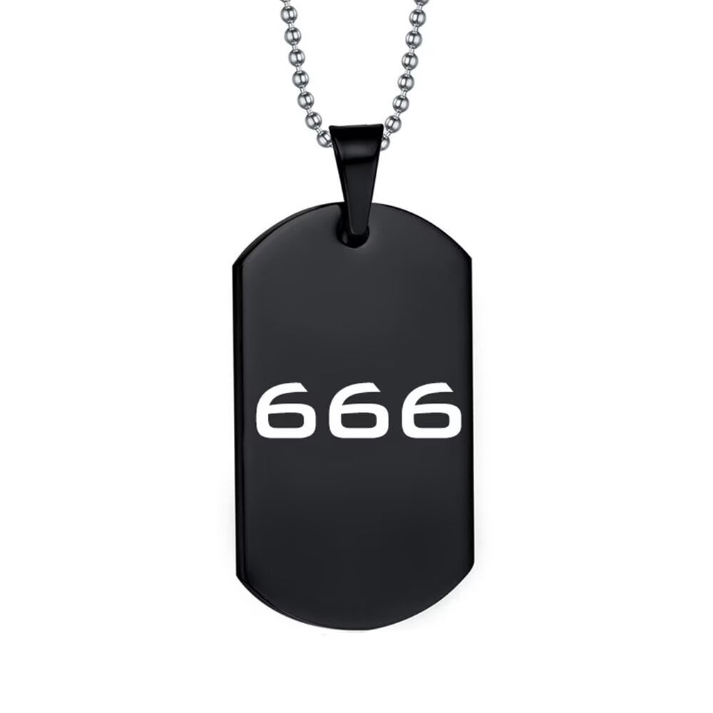 HIJONES Angel Number Necklace for Women Men 666 Stainless Steel Layered ...