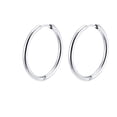 HIJONES Classic Round Hoops Unisex Stainless Steel Minimalist Polished ...