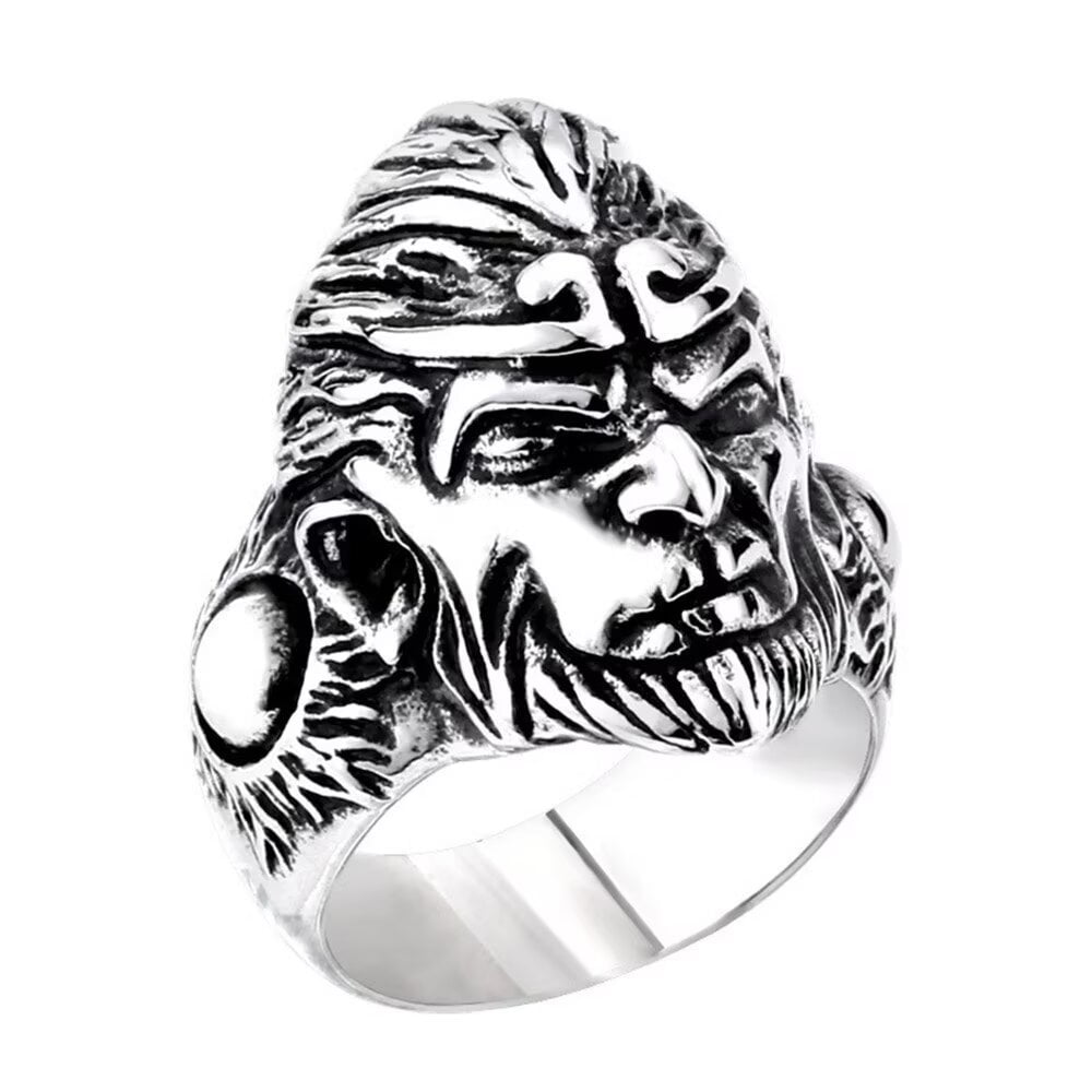 HIJONES Men's Monkey Sun Wukong Ring Stainless Steel Vintage Hip Hop ...