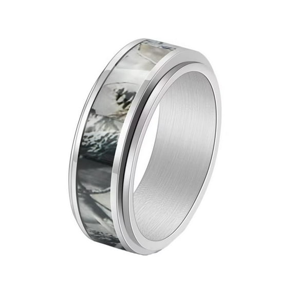 HIJONES Men's 18mm Animal Tiger Stainless Steel Polished Ring ...