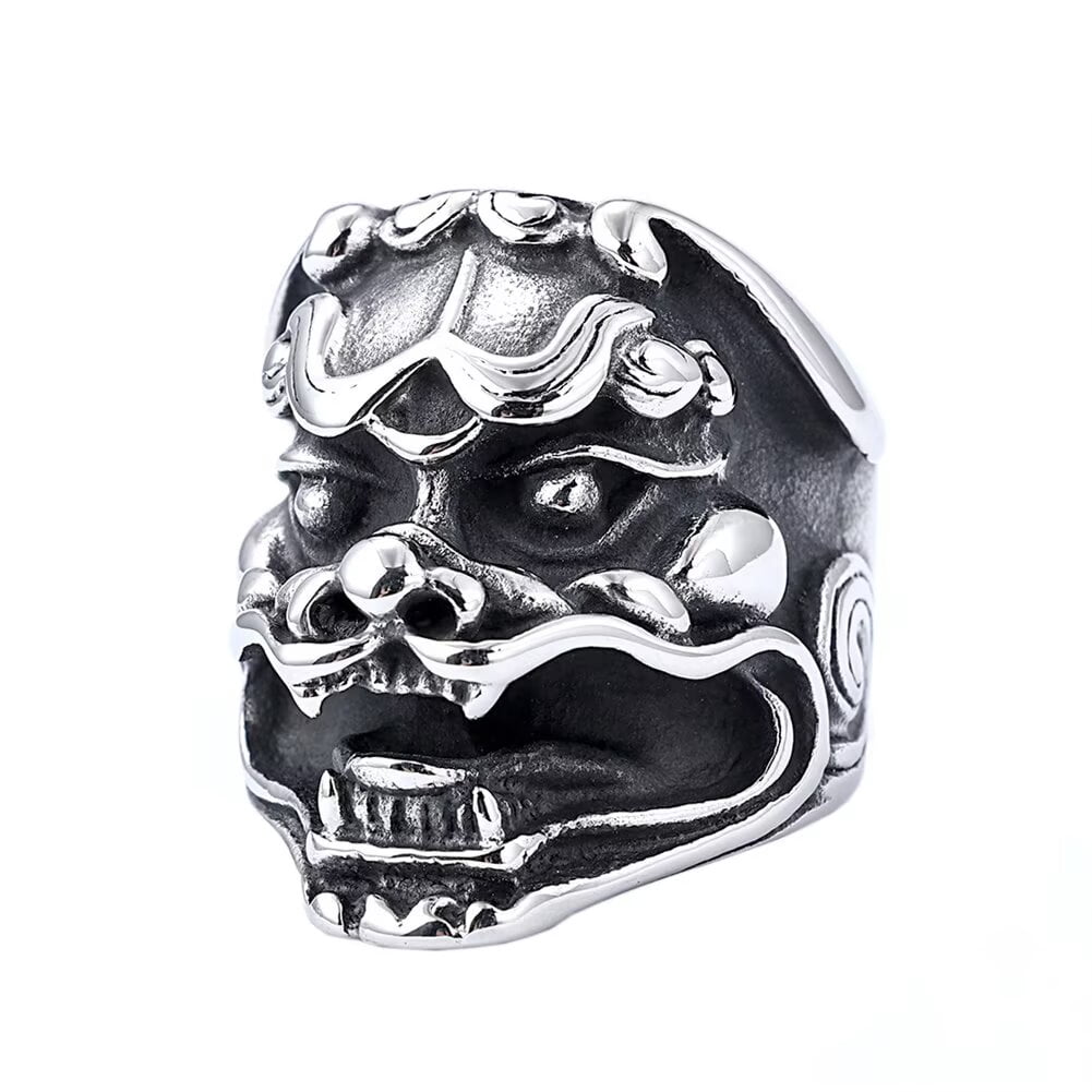 HIJONES Men's Stainless Steel Chinese Mystical Auspicious Animal Ring ...