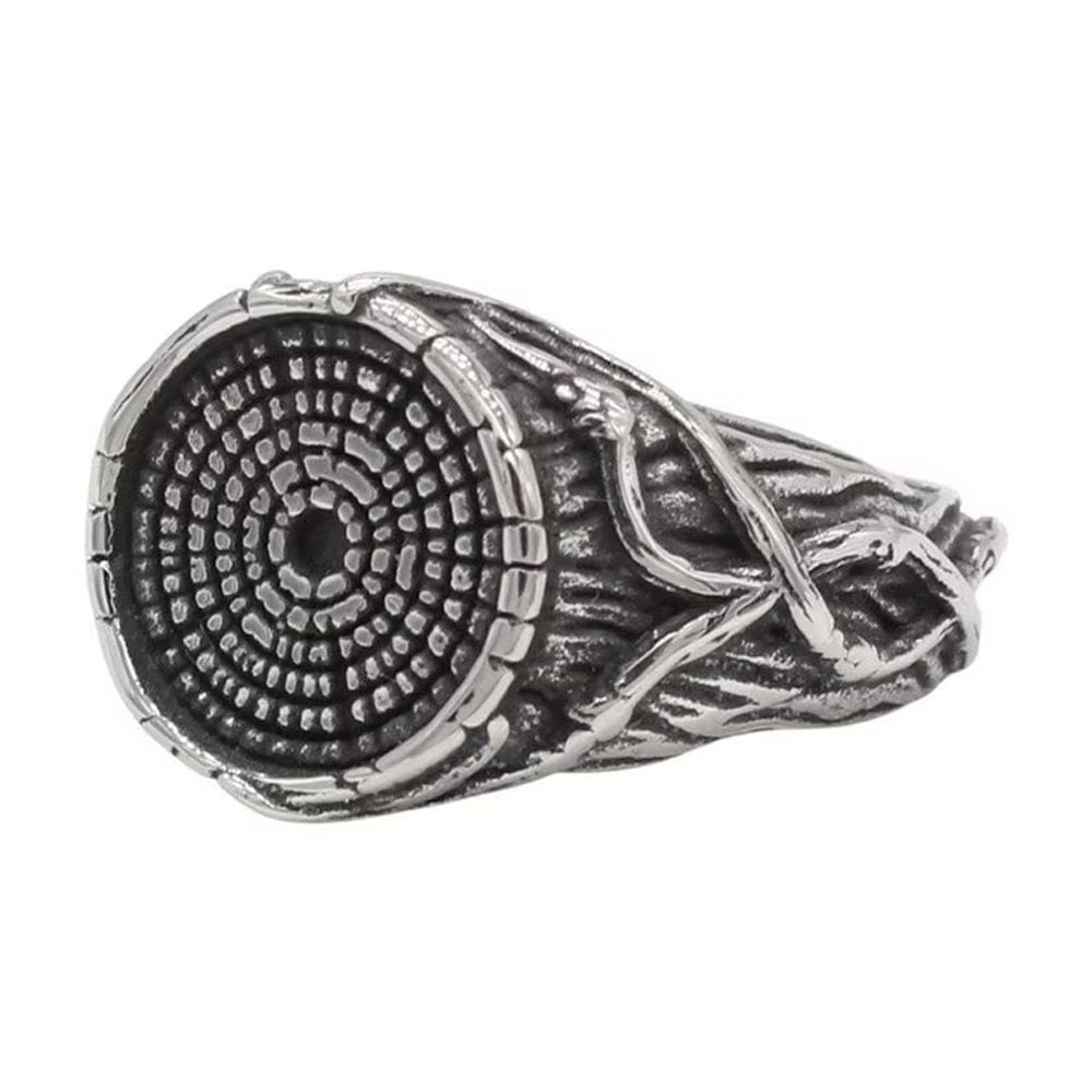 HIJONES Men's Vintage Tree of Life Year Round Ring Band Stainless Steel ...