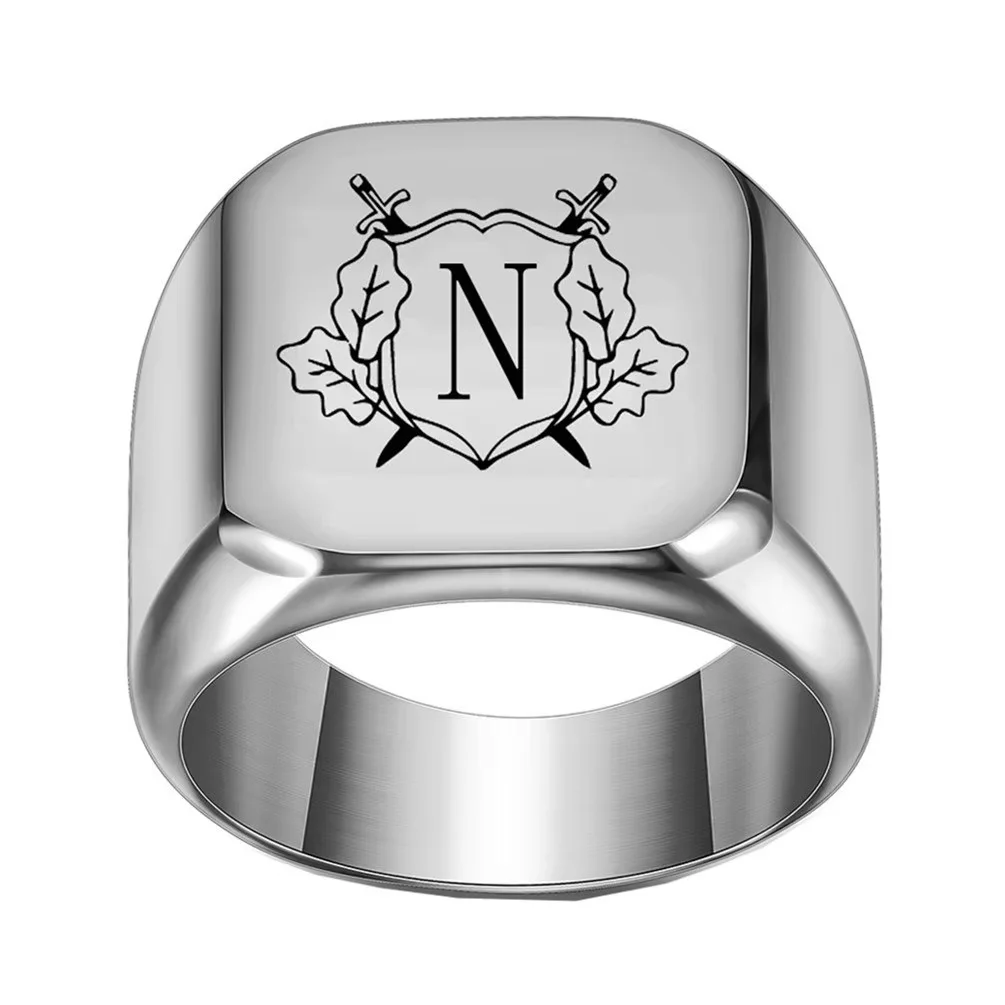 HIJONES Men's Women's Stainless Steel Personalized Double Sword Shield ...