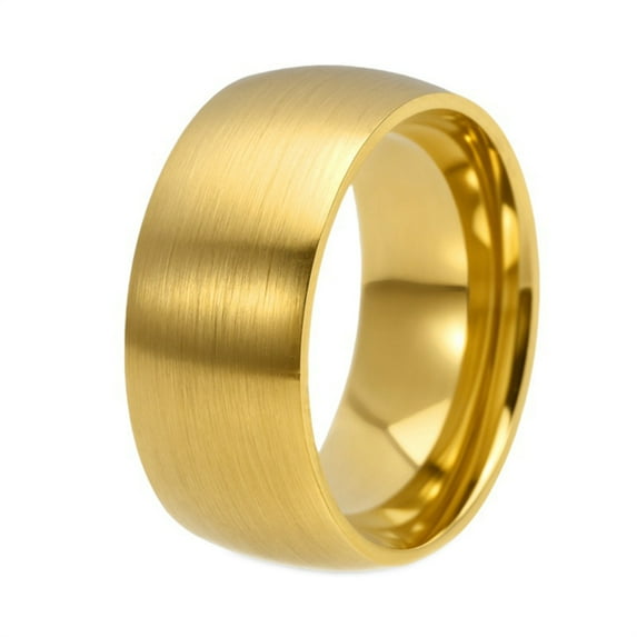 HIJONES Men's Women's Stainless Steel Smiple 2 4 6 8 10MM Plain Dome ...