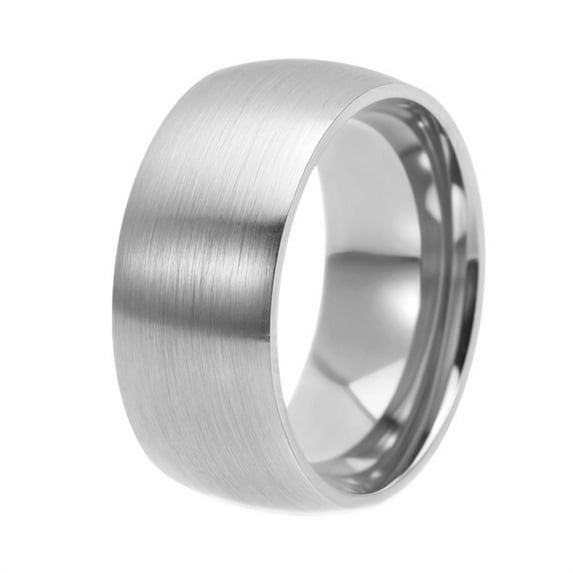 HIJONES Men's Women's Stainless Steel Smiple 2 4 6 8 10MM Plain Dome ...