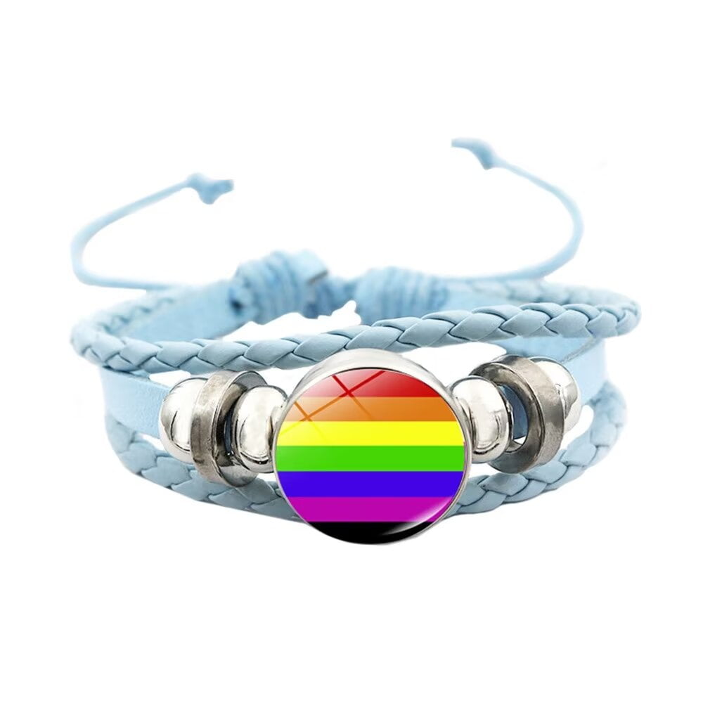 HIJONES Rainbow LGBT Pride Bracelet for Women Stackable Rainbow ...