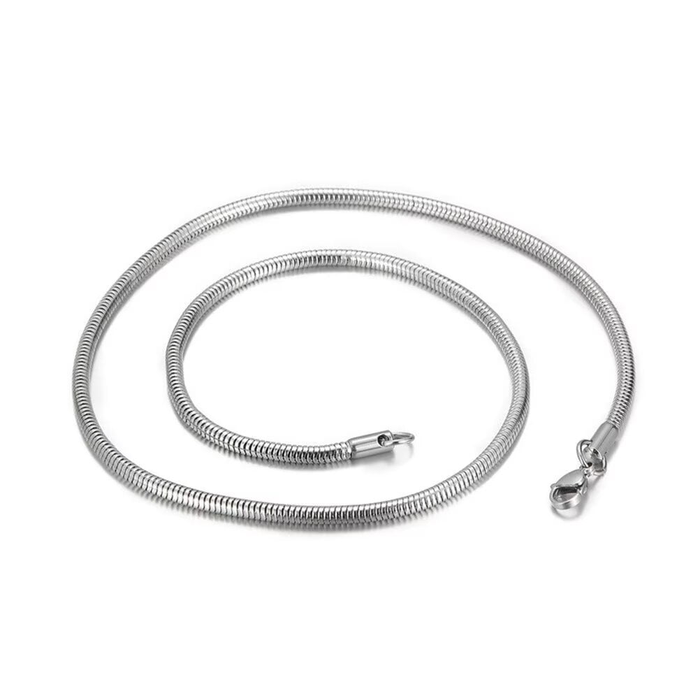 HIJONES Stainless Steel Snake Chain Necklace for Men Women, Round ...