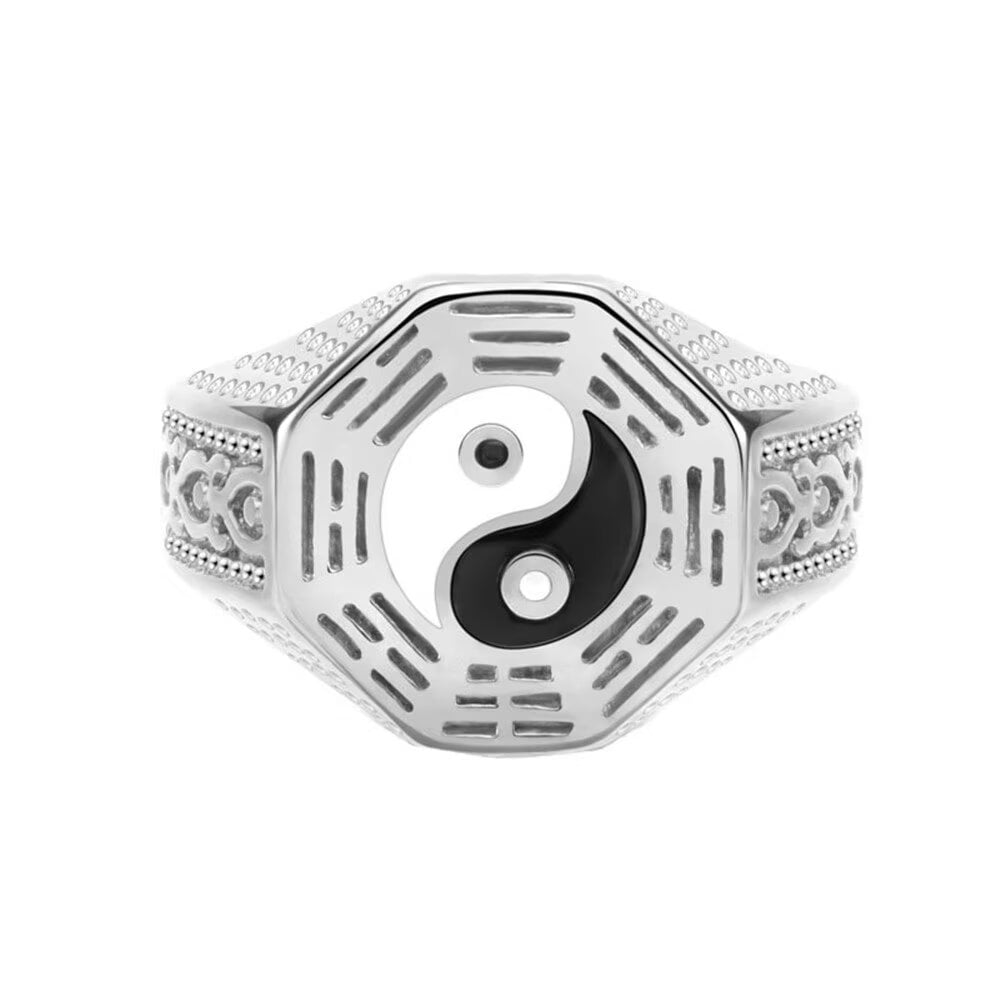 HIJONES Taiji Yin Yang Bagua Ring for Men Stainless Steel Vintage ...