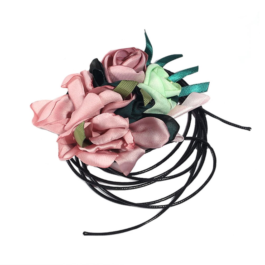 HIJONES Trendy Flower Layered Necklaces for Women Adjustable PU Leather ...