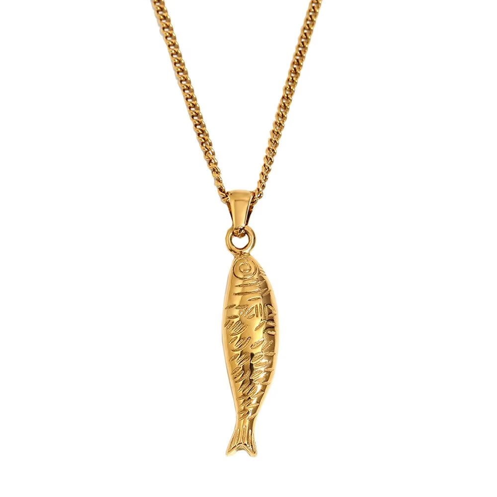 HIJONES Women's Constellation Koi Fish Pendant Necklace Stainless Steel ...