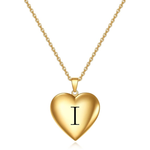 HIJONES Women's Men's Stainless Steel Initial Open Love Heart Locket ...