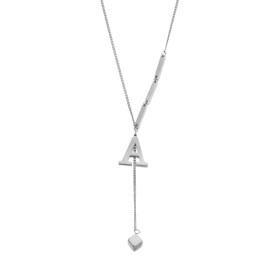 HIJONES Women's Men's Stainless Steel Initial Y Lariat Necklace Dainty ...