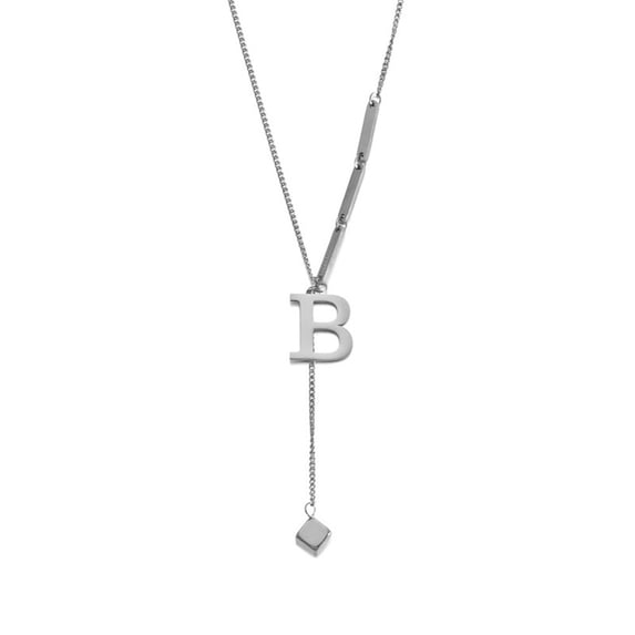HIJONES Women's Men's Stainless Steel Initial Y Lariat Necklace Dainty ...