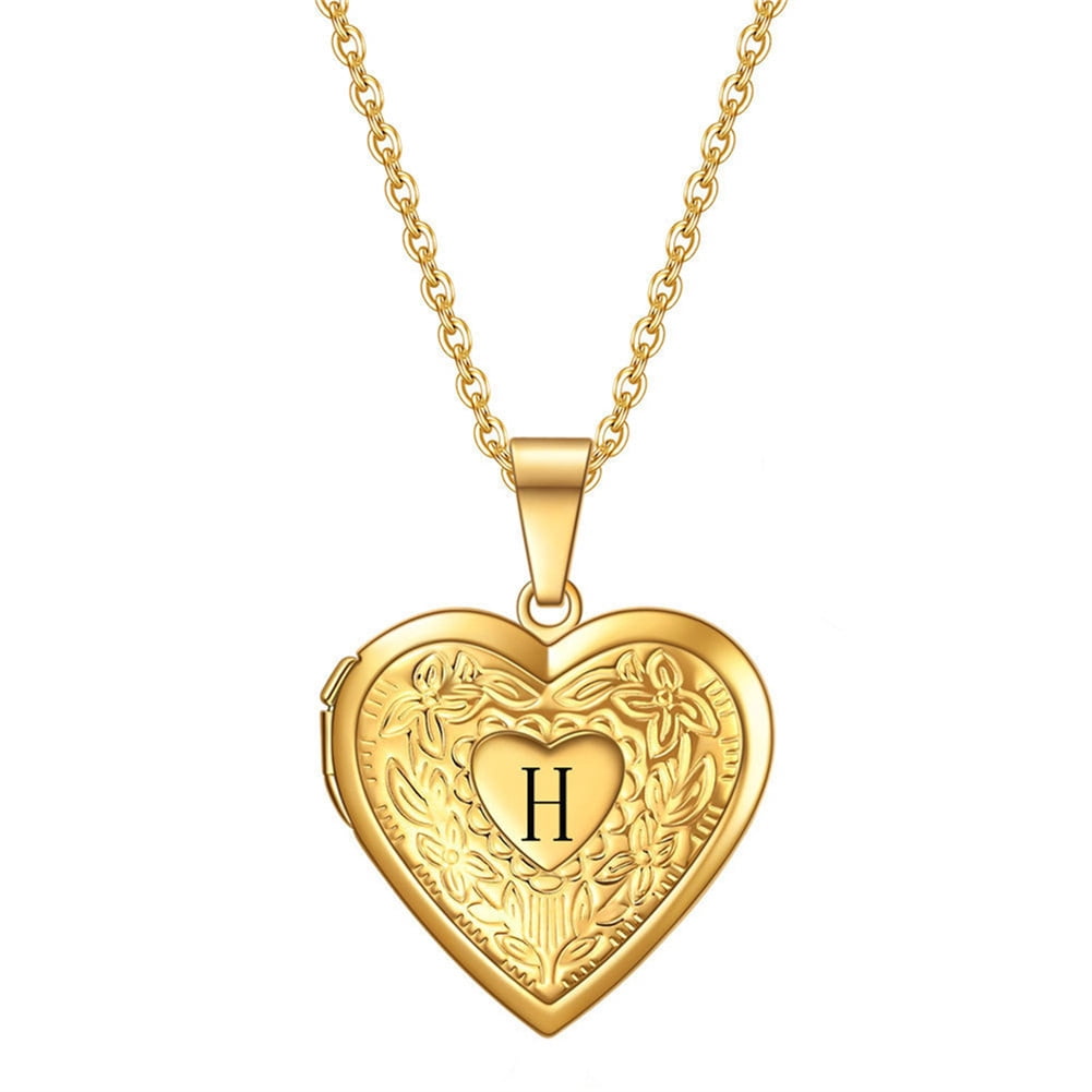 HIJONES Women's Men's Stainless Steel Love Heart Locket Necklace Open ...
