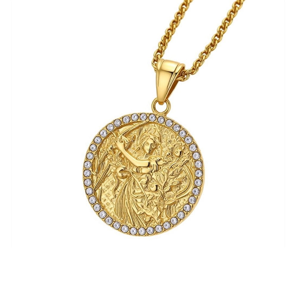 HIJONES Women's Round 12 Constellation Cubic Zirconia Pendant Necklace ...
