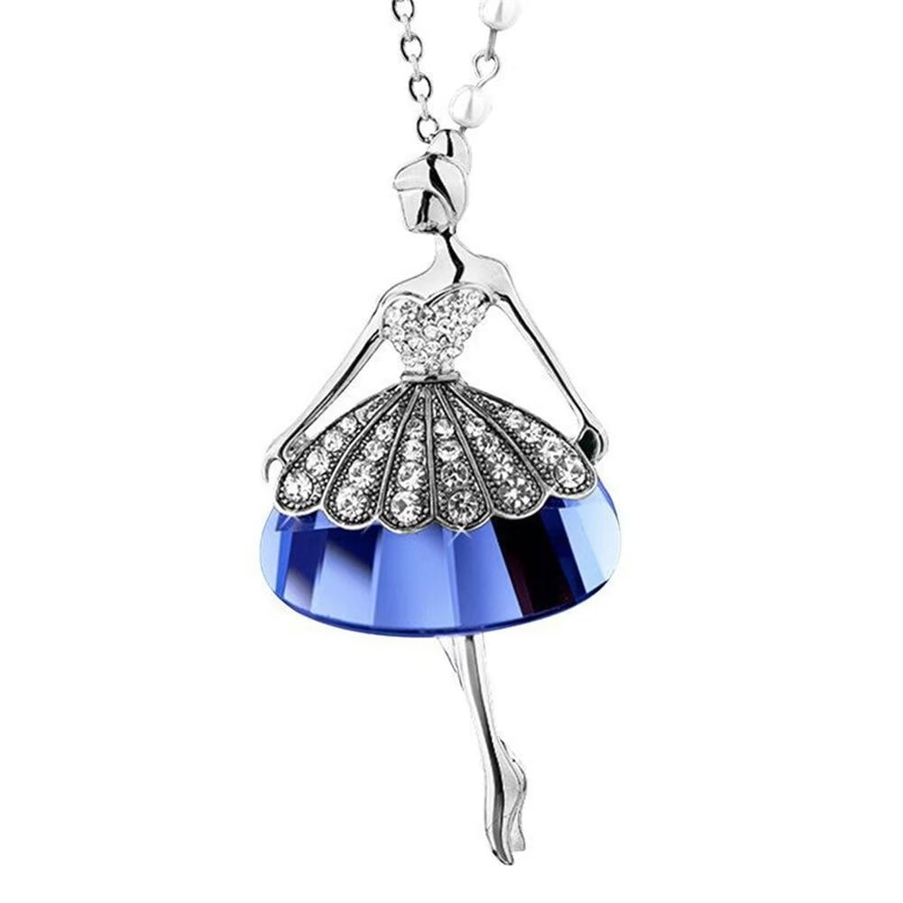 HIJONES Women's Stainless Steel Elegant Ballet Pendant Necklace ...