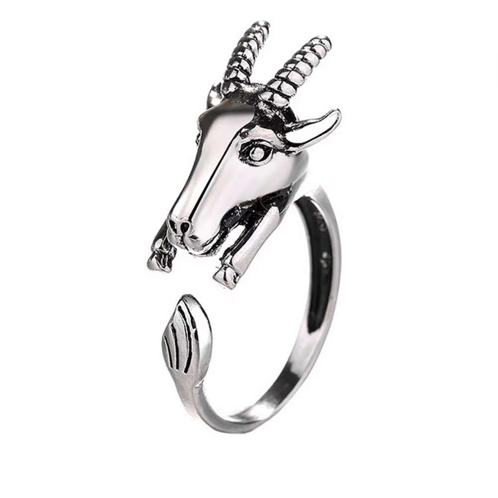 HIJONES Women's Stainless Steel Simple Chinese Zodiac Animal Stackable ...