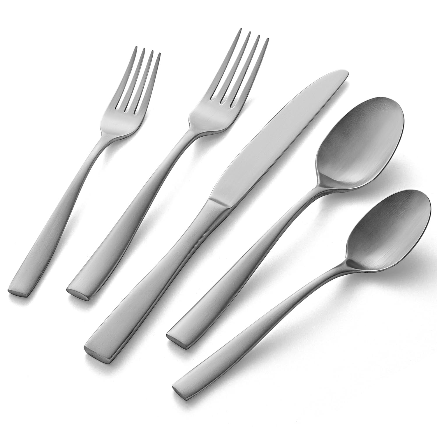 HIKAA 20-Piece Silverware Set Service for 4, Heavy Duty Stainless Steel ...