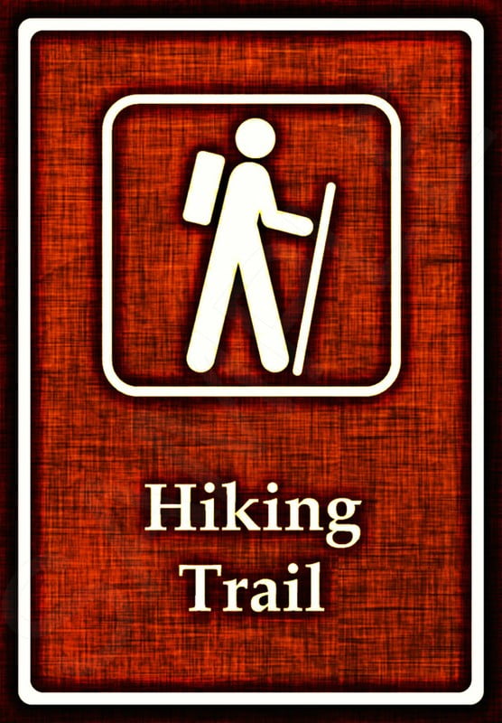 *HIKING TRAIL* METAL SIGN 8X12 U.S. MADE! RUSTIC FOREST LOG CABIN FAST ...