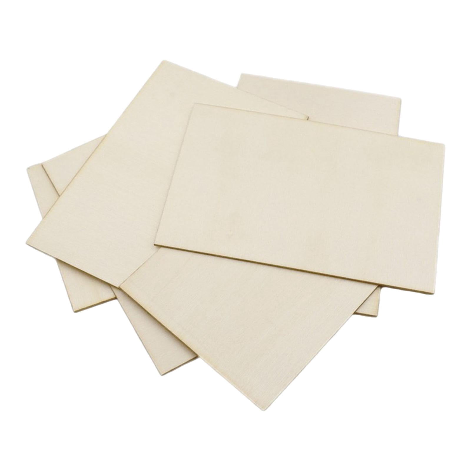 HILABEE 10 Pieces Basswood Boards Wood Sheets Board Blank Wood Slices ...