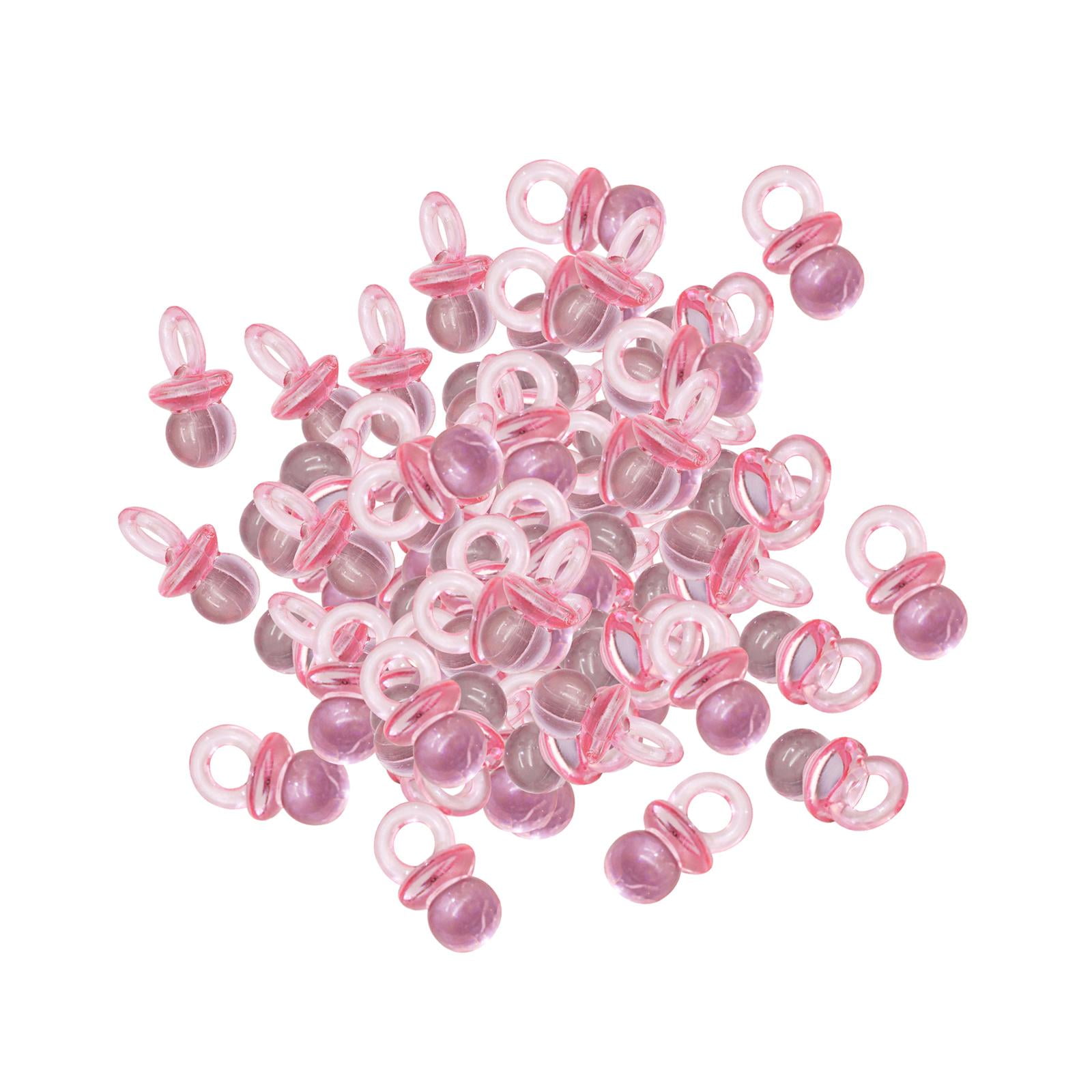 HILABEE 100Pcs Acrylic Baby Pacifiers Beads Party Favors DIY Supplies ...