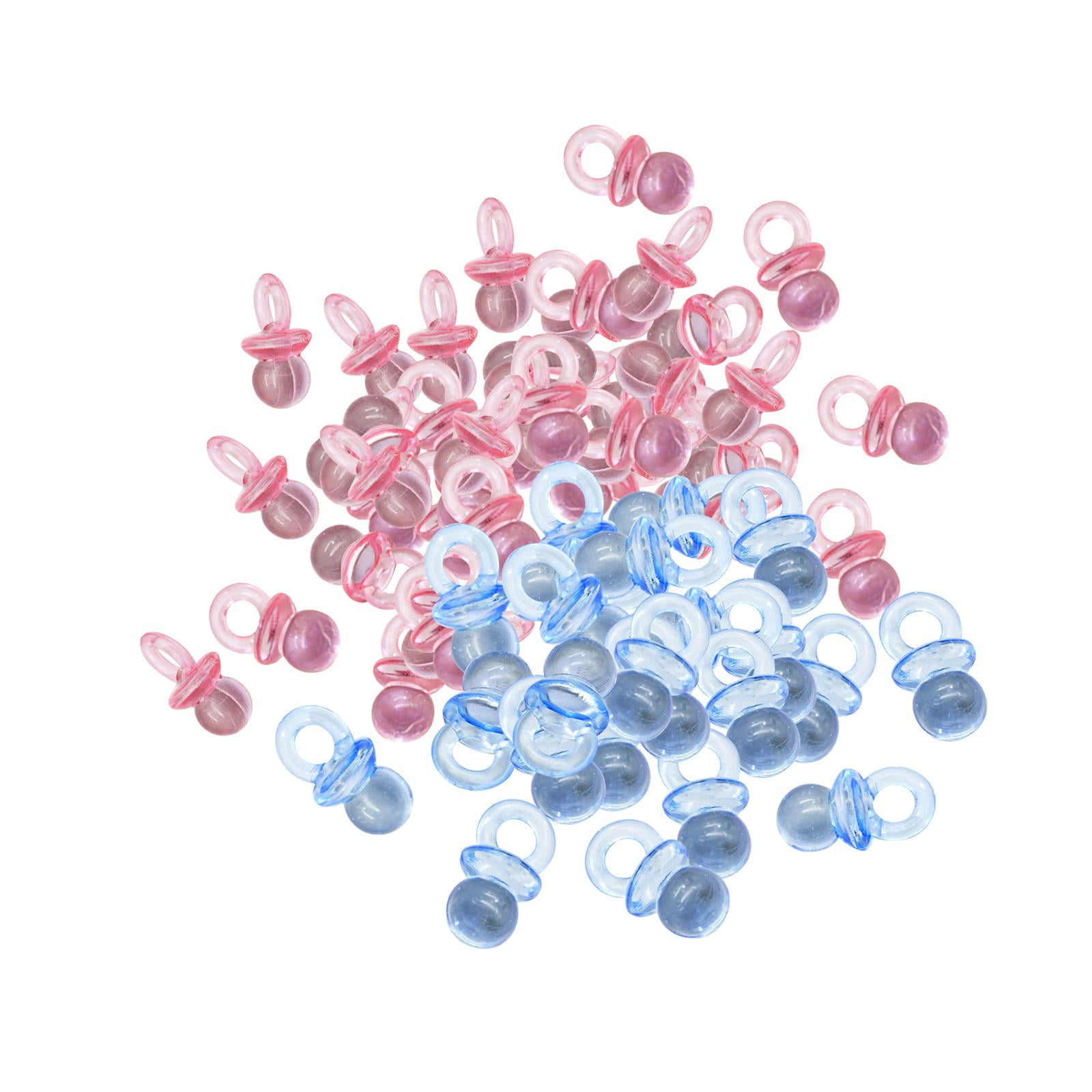 HILABEE 100Pcs Acrylic Baby Pacifiers Beads Party Favors DIY Supplies ...