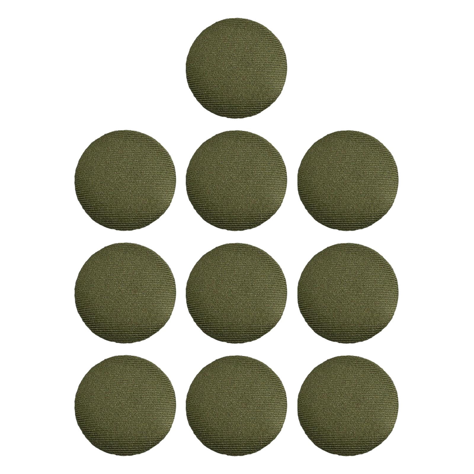 HILABEE 10Pcs Fabric Cloth Covered Buttons Metal Shank Buttons Handmade ...