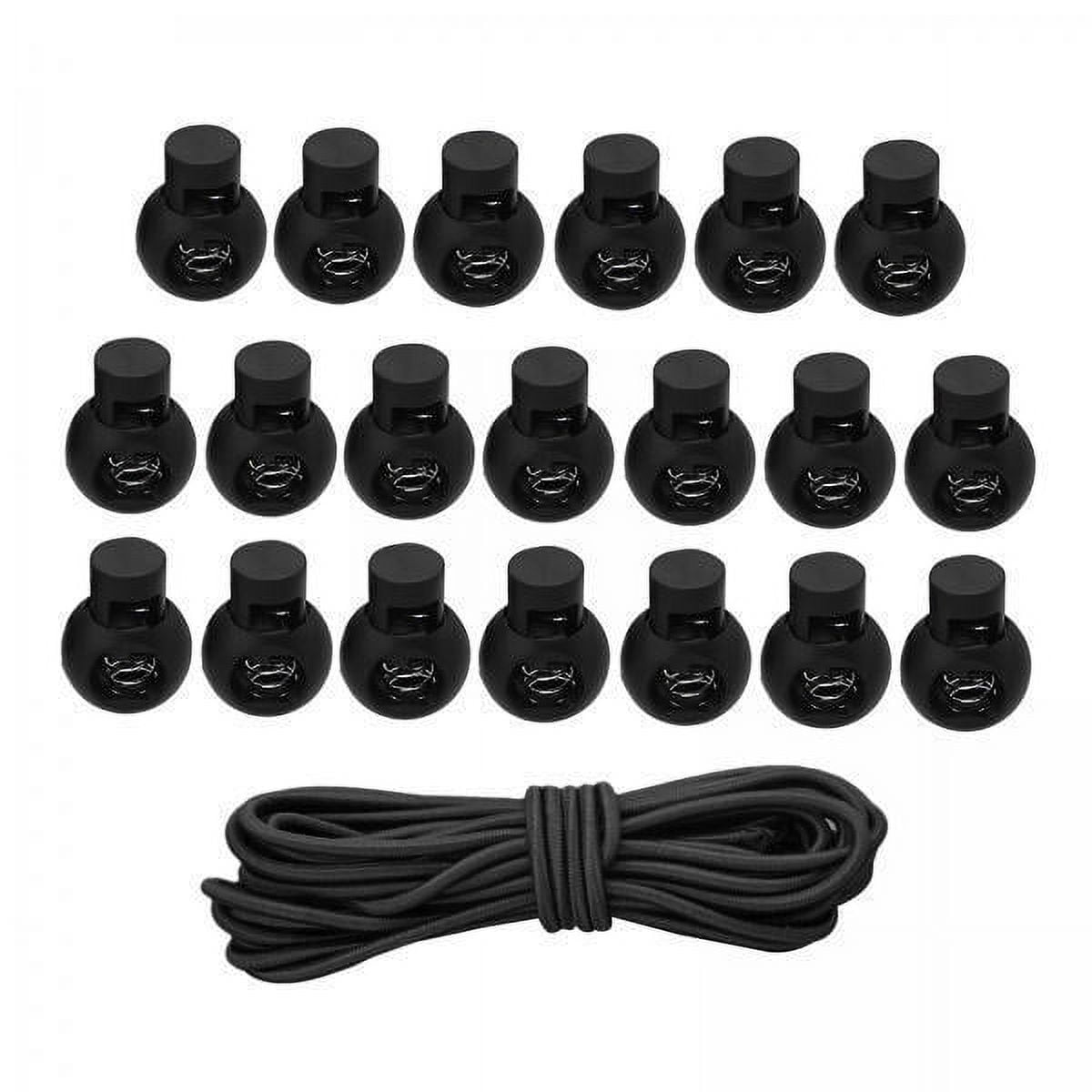 HILABEE 2 X 20 Pieces Cord Locks with Sliding End And Spring + 3 M ...