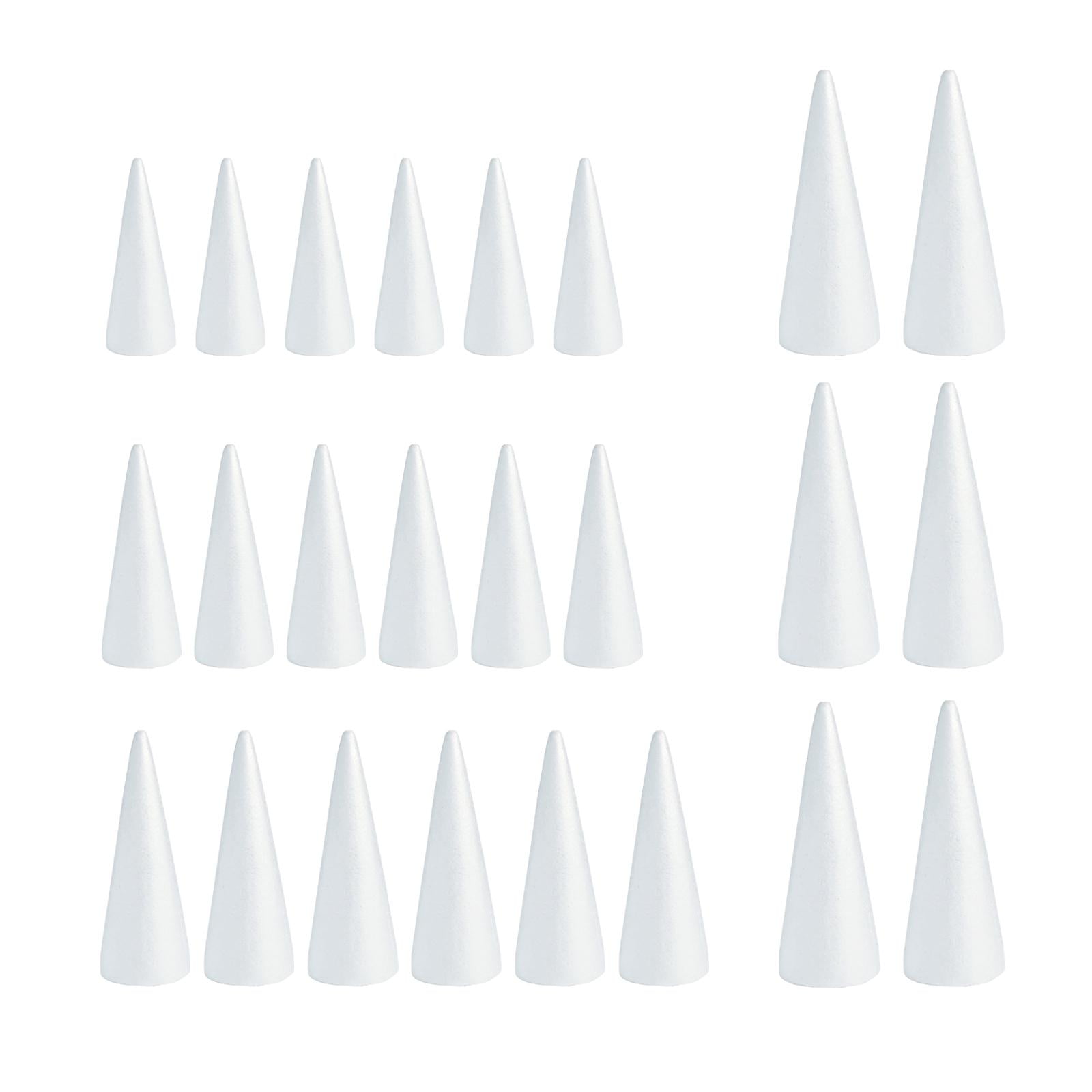 HILABEE 24 Pieces Foam Cones for Crafts for Children Kids Party ...