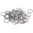 HILABEE 2x Key /Key Chain, 100 /5 Inches 15mm Split Round Metal Silver ...