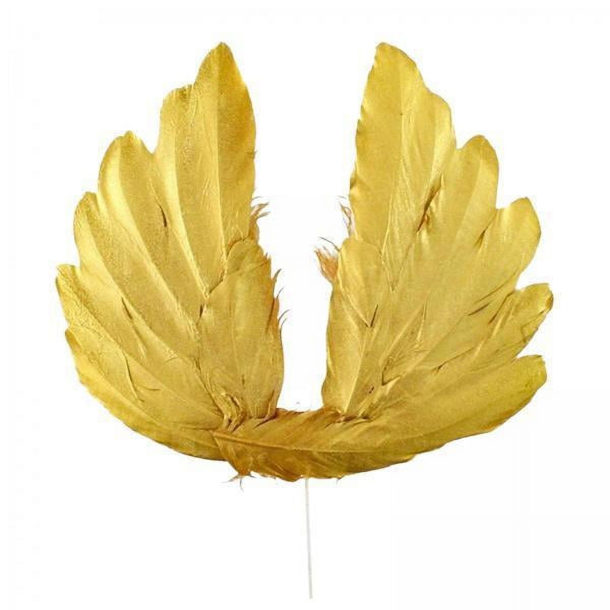HILABEE 2xAngel Feather Cake Topper Congratulation DIY Toothpick Flag ...