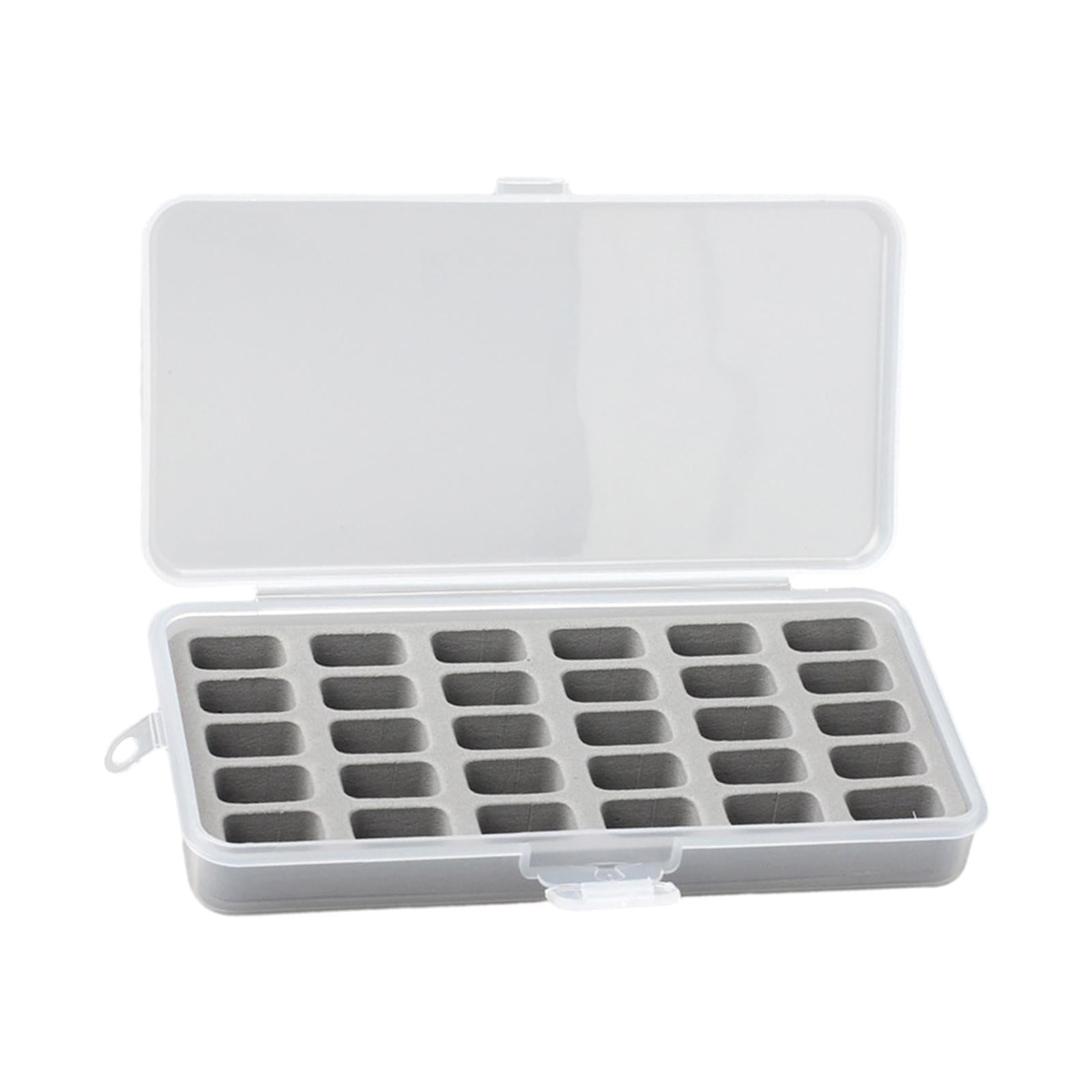 HILABEE 30 Grids Bobbin Box Bobbin Spool Holder Practical Protective ...