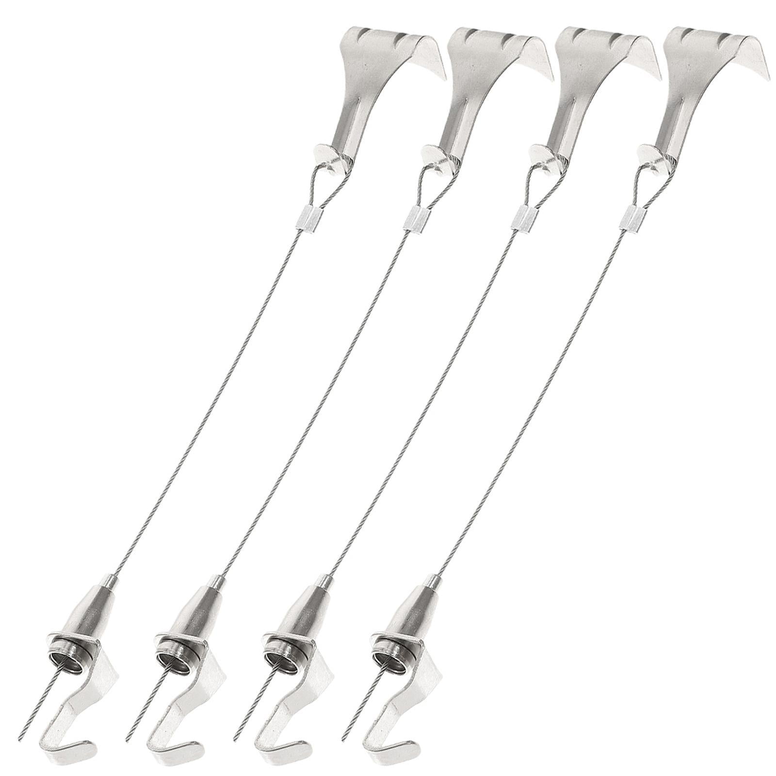 HILABEE 4 Pieces Picture Rail Hanging System, Picture Rail Hooks and ...