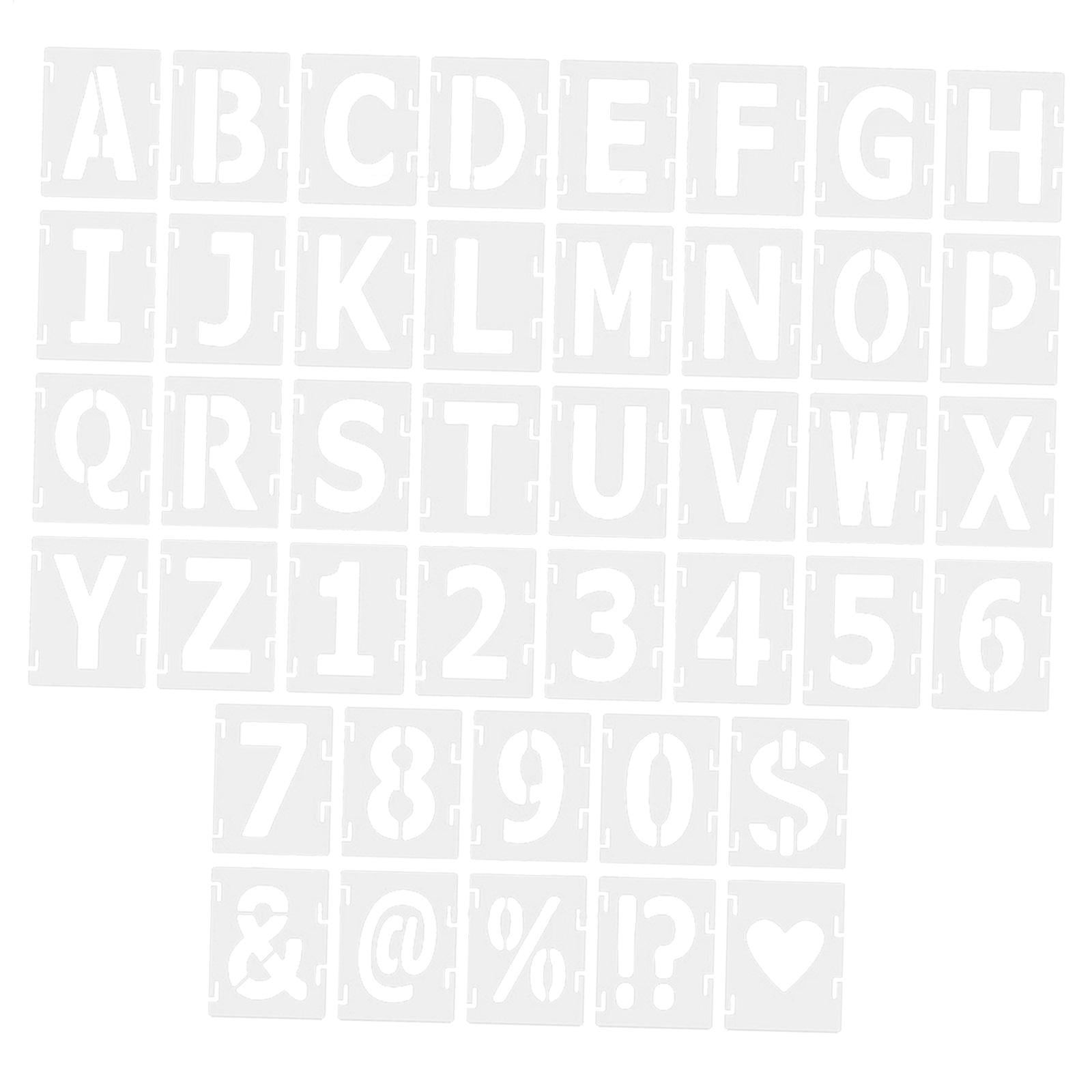 HILABEE 42Pcs Letter Stencils Drawing Stencils Symbol Numbers Craft ...