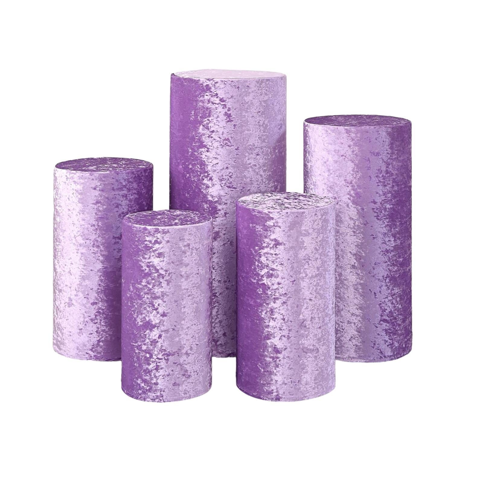 HILABEE 5 Pieces Cylinder Dessert Pedestal Covers Cylinder Plinth Stand ...