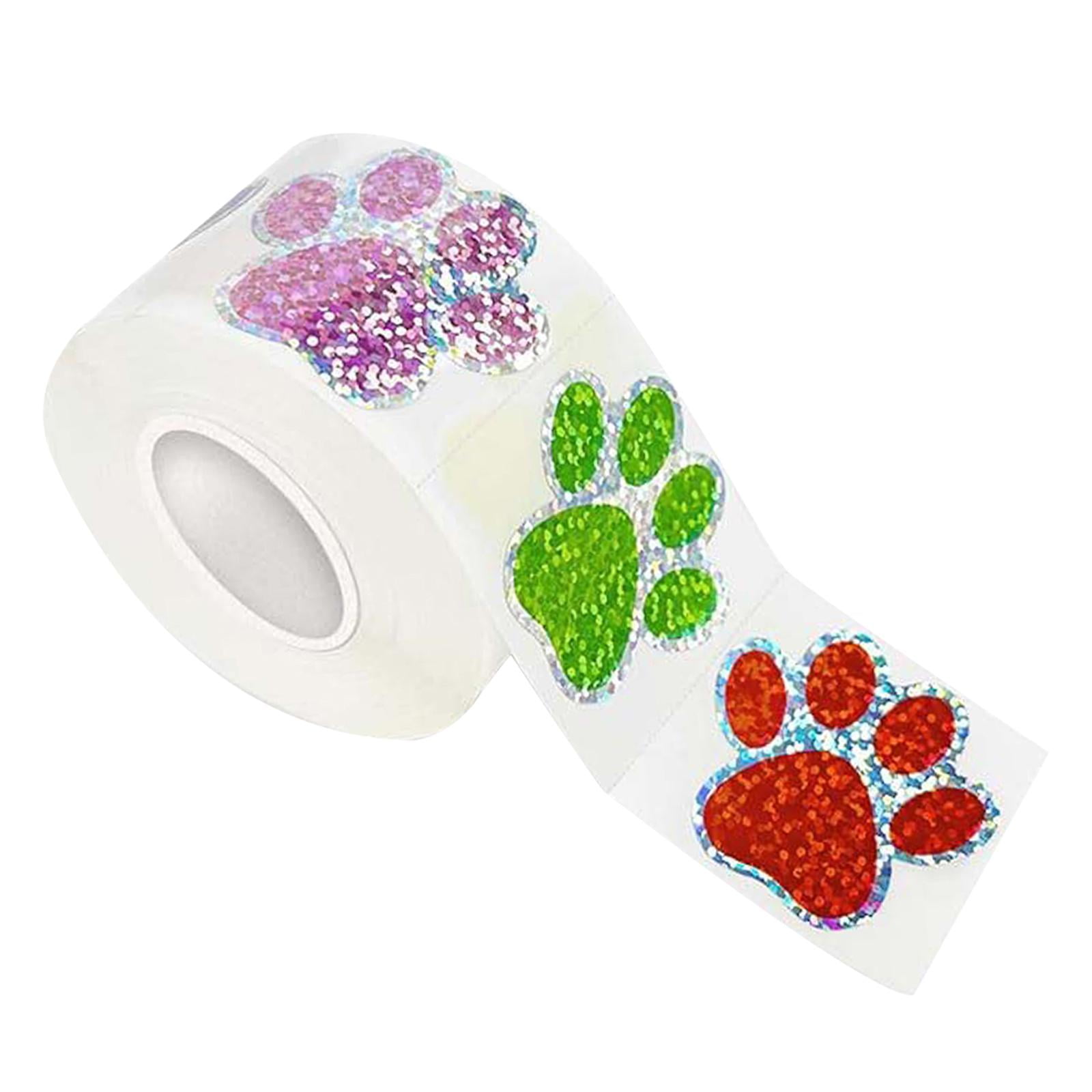 HILABEE 500Pcs Dog Paw Stickers Labels Stickers DIY Crafts Gifts Dog ...