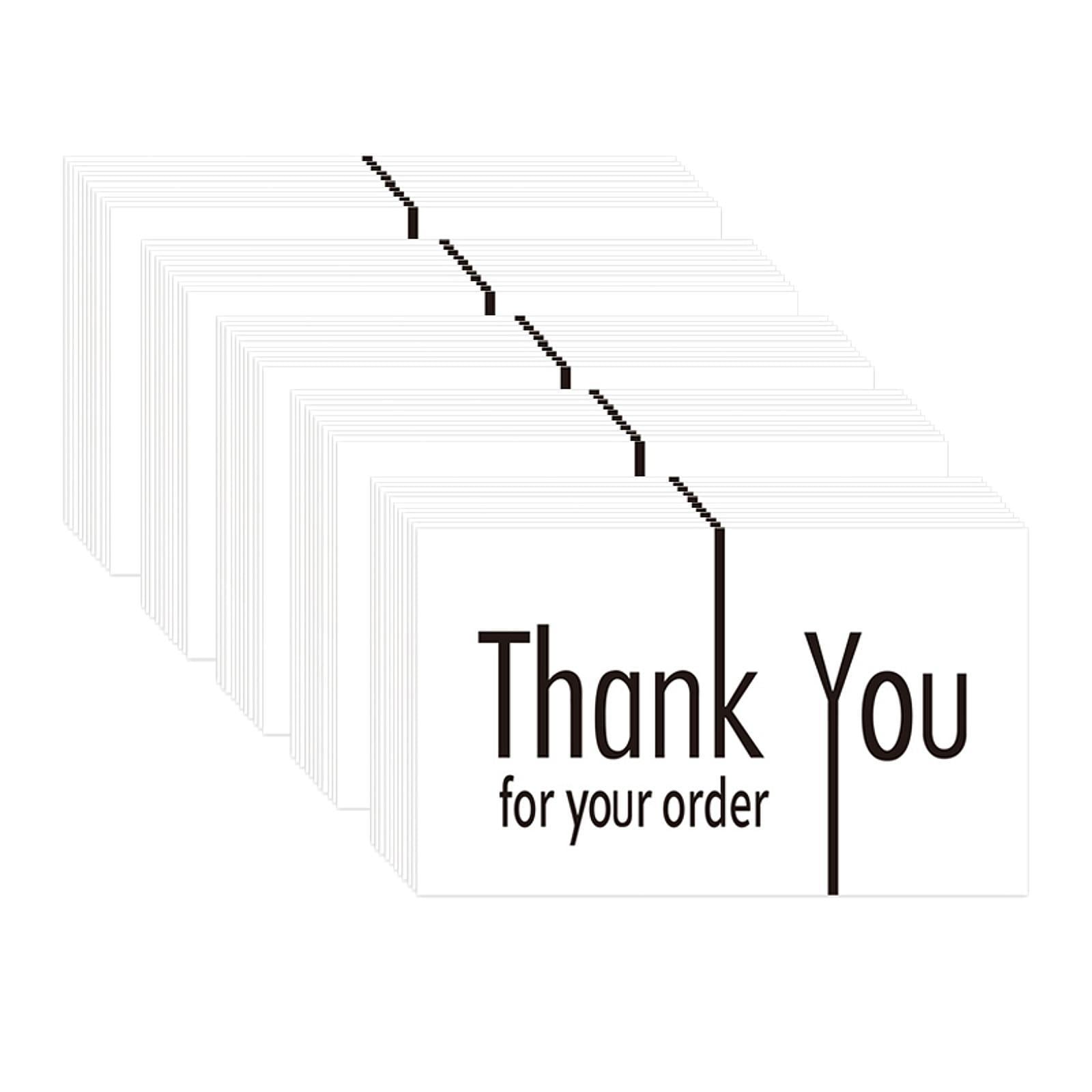HILABEE 50Pcs Thank You for Your Order Cards for Small Business Sturdy ...