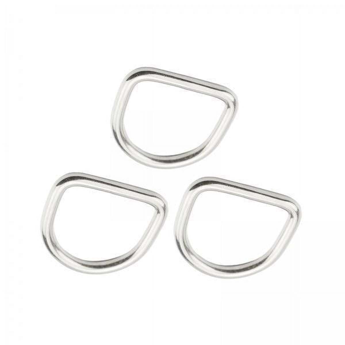 HILABEE 5x3Pcs Metal D Rings Semi Circular D Rings Seamless Steel D ...