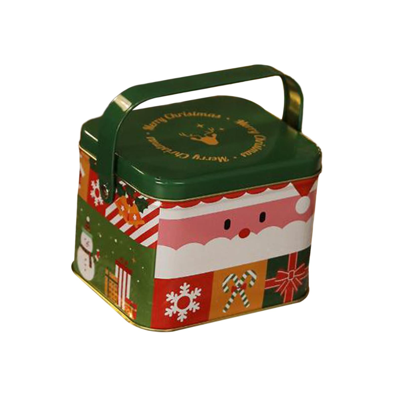 HILABEE Christmas Gift Tins Cookie Tins Warpping Small Rectangle Cookie ...